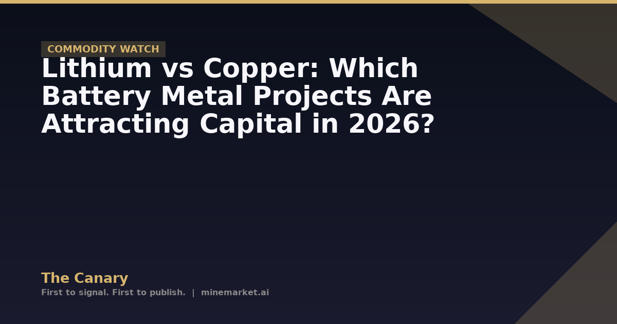 Lithium vs Copper: Which Battery Metal Projects Are Attracting Capital ...